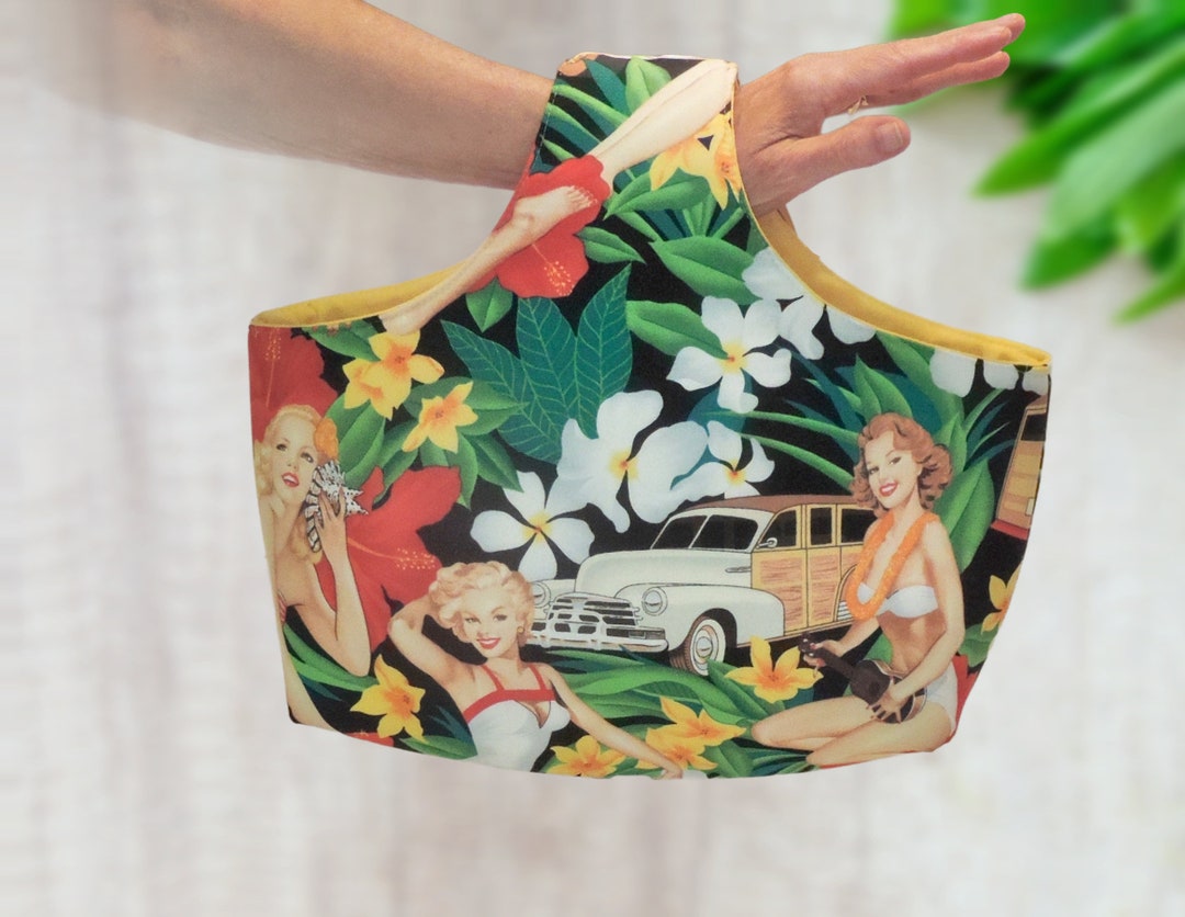 Retro Bathing Beauty Pin up Purse, Retro Rockabilly Summer Bag, Resort ...