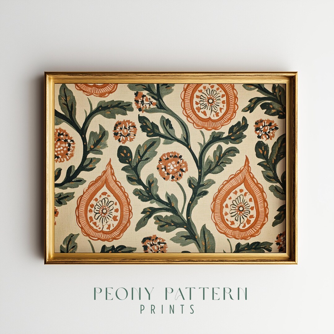 Buti Pattern Printable Wall Art - Buta Design, Traditional Indian ...
