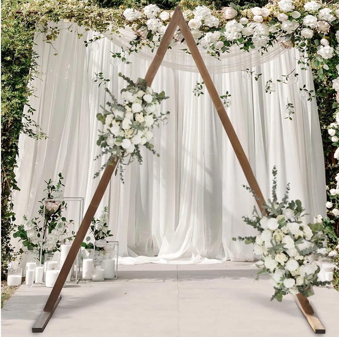 White Green Floral Swags for Triangle Wedding Arch, Artificial Arch ...