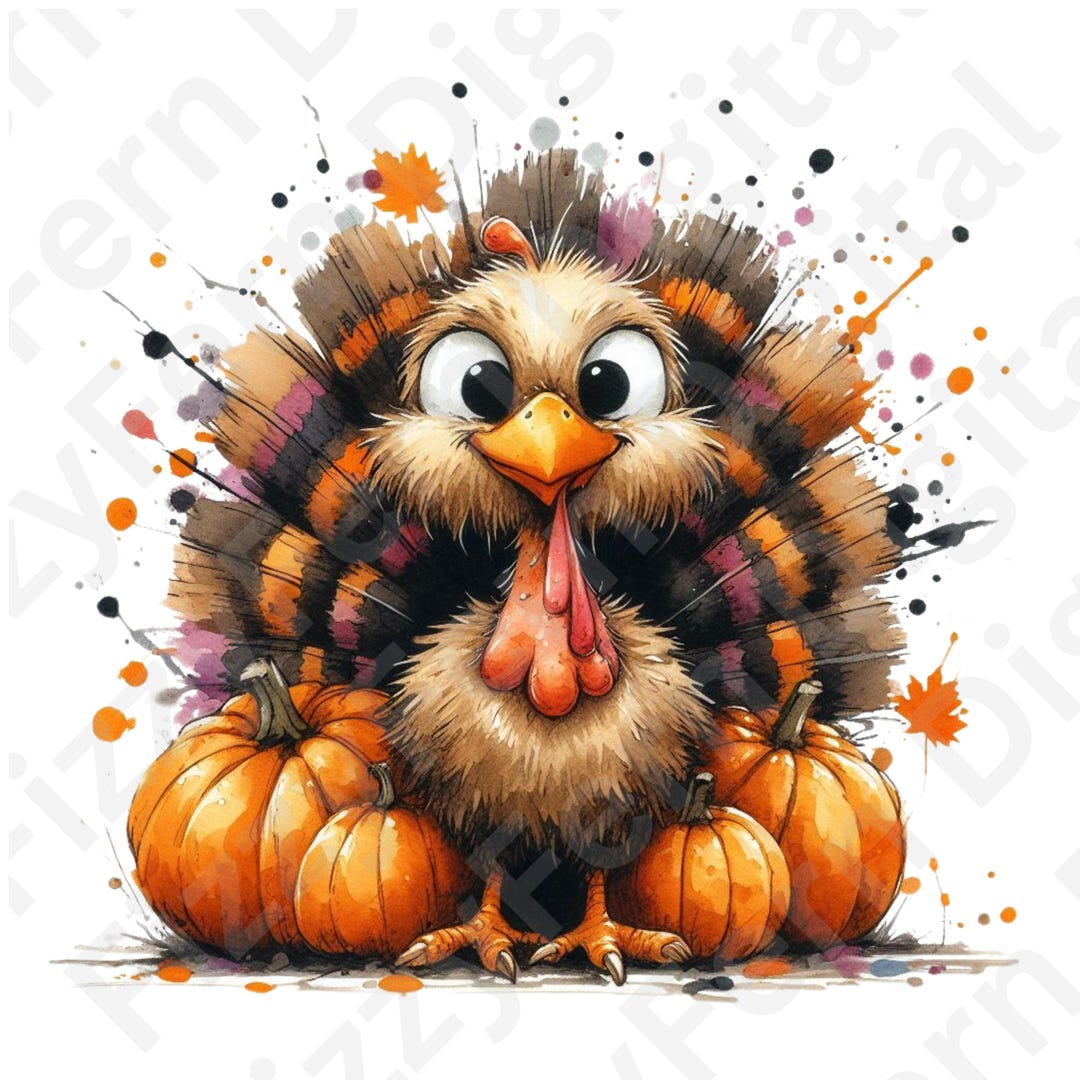 Thanksgiving Turkey Clipart Bundle: Festive PNG Graphics (commercial ...
