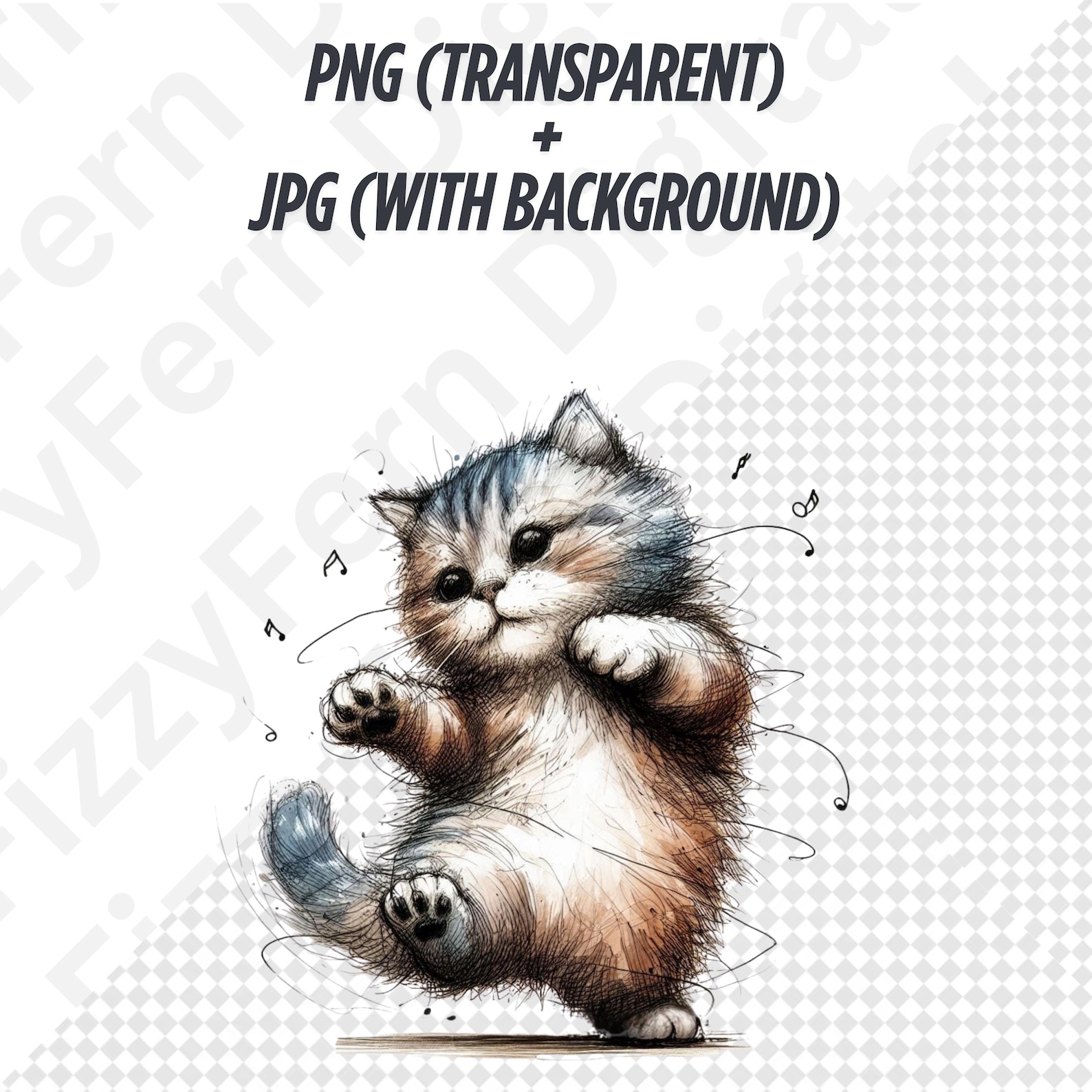 Dancing Animals Clipart: 19 Watercolor Party PNG Illustrations (digital ...