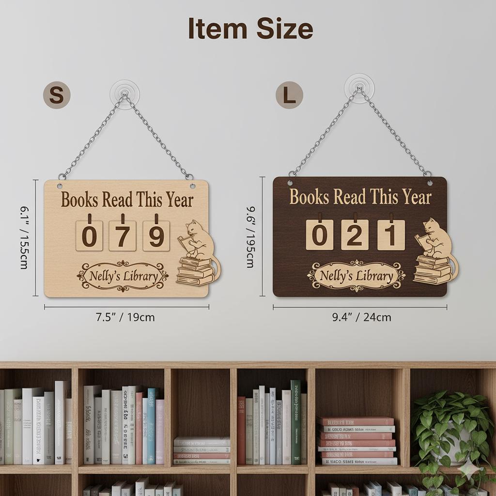 Personalized Wooden Reading Log Book: Book Tracker & Bookshelf Decor - Etsy