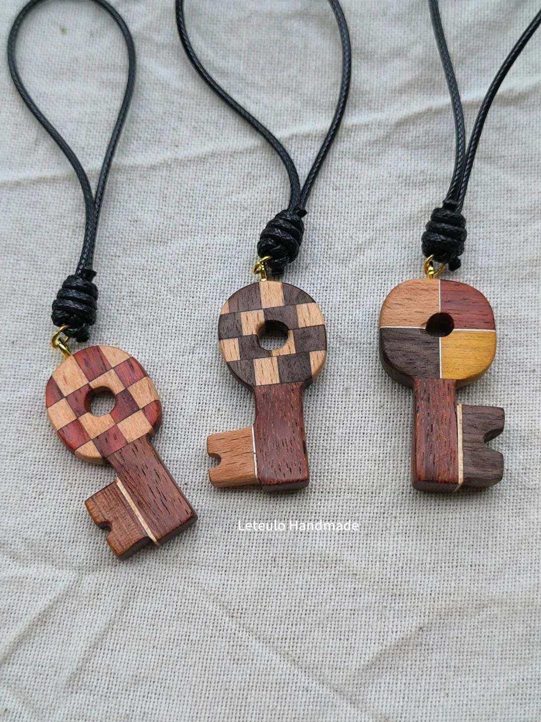 Pocket Forest Relic - Hand-carved Wooden Talisman Necklace With Locked ...