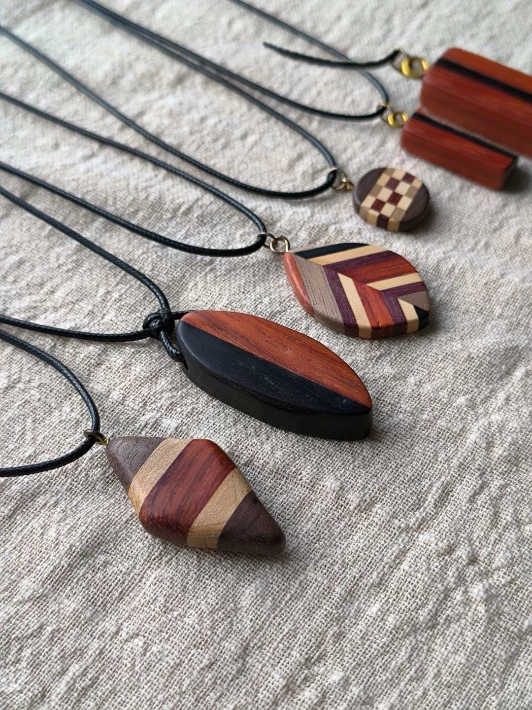 Pocket Forest Relic - Hand-carved Wooden Talisman Necklace With Locked ...