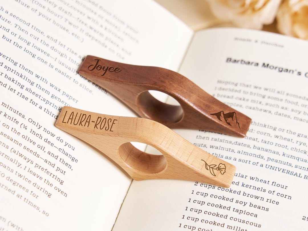 Personalized Thumb Page Holder,custom Wood Book Page Holder,page ...