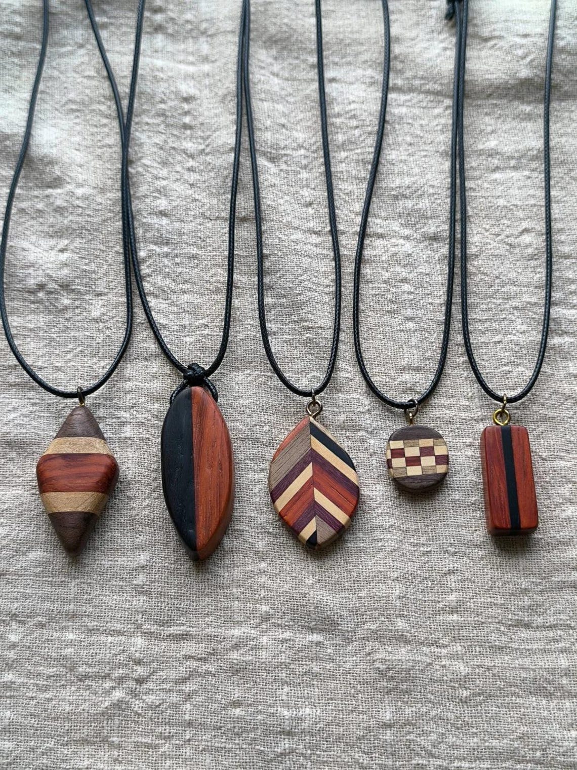 Pocket Forest Relic - Hand-carved Wooden Talisman Necklace With Locked ...