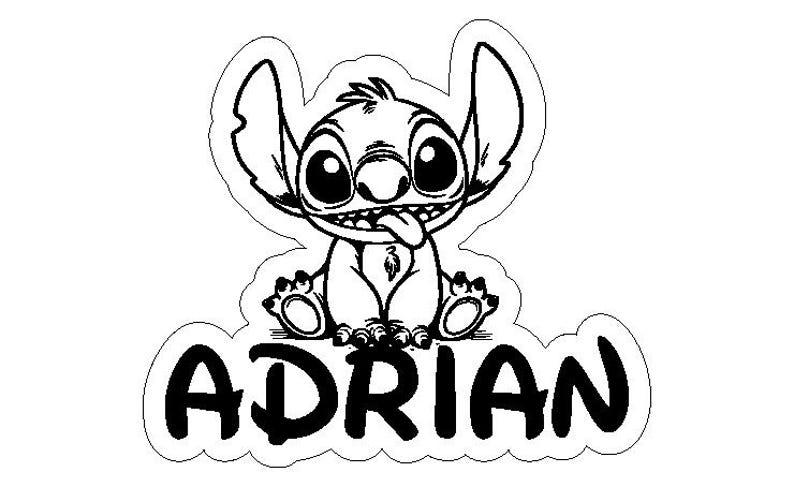 STITCH nombre niño (archivo Lightburn, AI, SVG) - Etsy México