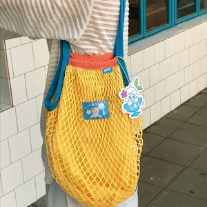 Orange Mesh Tote Bag – Summer Net Bag, Lightweight & Bright, Original ...
