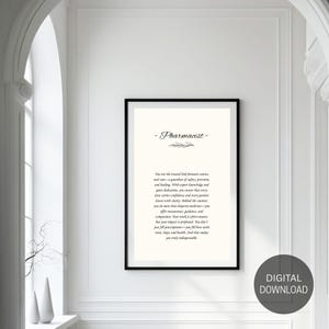 Pharmacist Inspirational Quote Print: Pharmacy Office Decor (digital ...