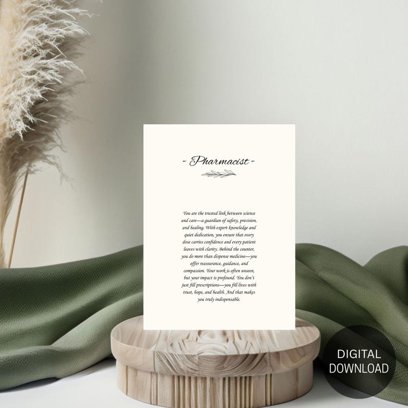 Pharmacist Inspirational Quote Print: Pharmacy Office Decor (digital ...