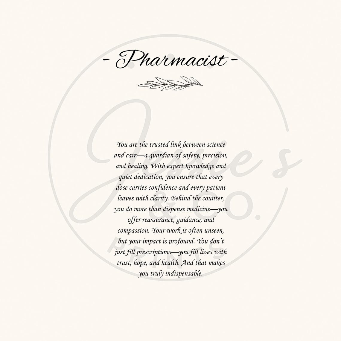 Pharmacist Inspirational Quote Print: Pharmacy Office Decor (digital ...