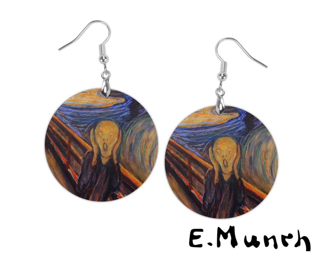 The Scream Earrings, Edvard Munch Art Earrings, Art Teacher Gift, Art ...