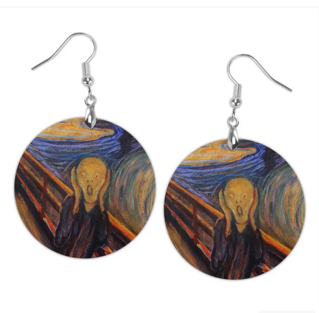 The Scream, Wearable Art to Wear Earrings, Edvard Munch Art Teacher ...