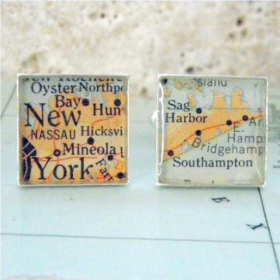 Personalized Custom Map Cufflinks - Etsy