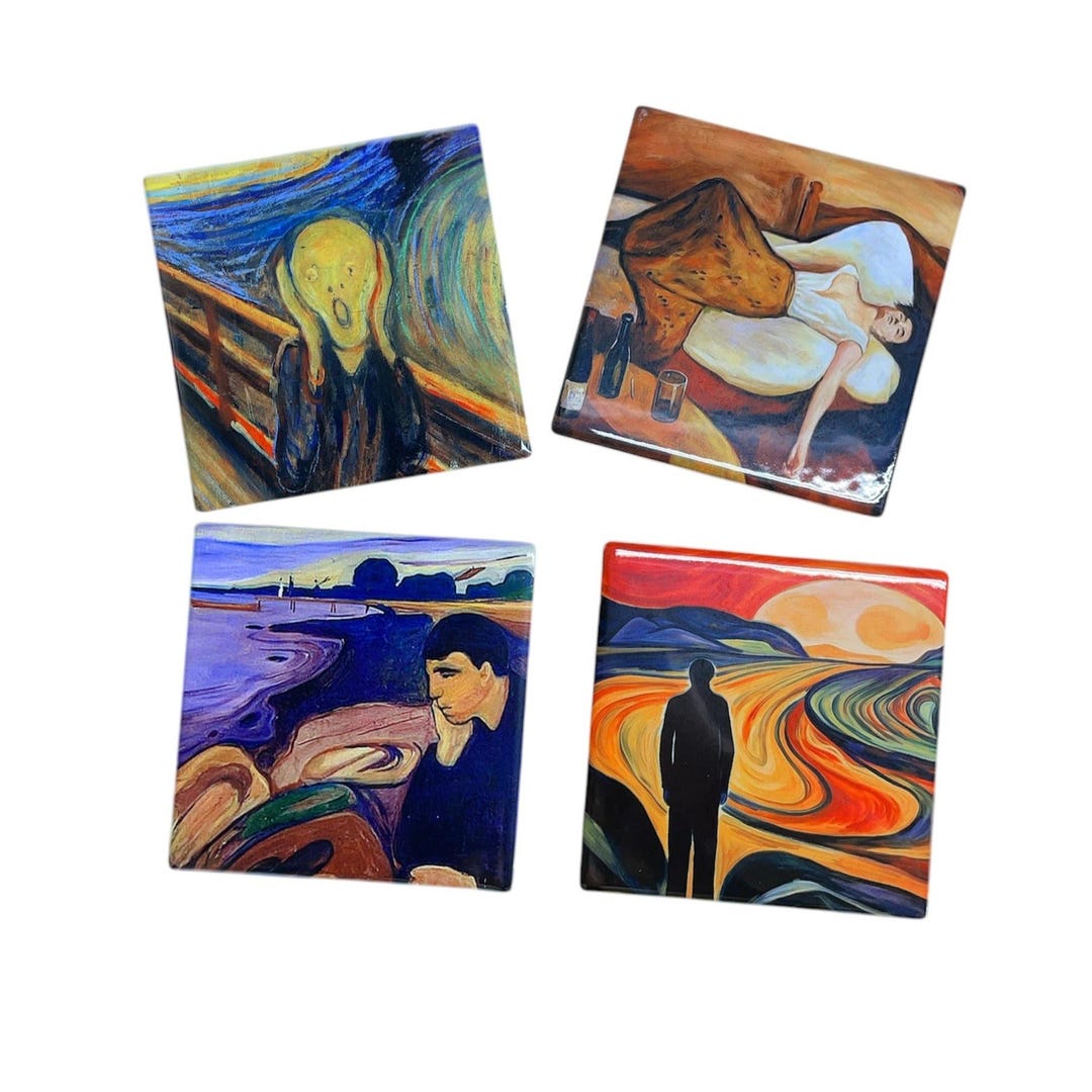 The Scream Drink Coaster,e Artist Gifts, Gift for Her, Housewarming ...