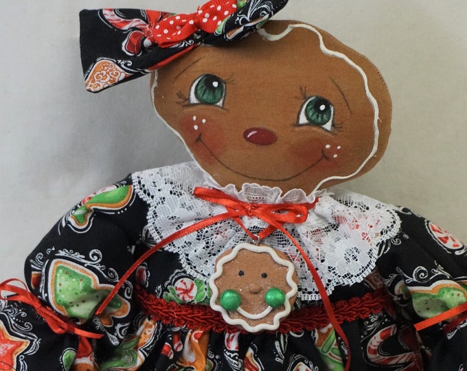 Gingerbread Doll, Christmas Gingerbread, Rag Doll for Christmas ...