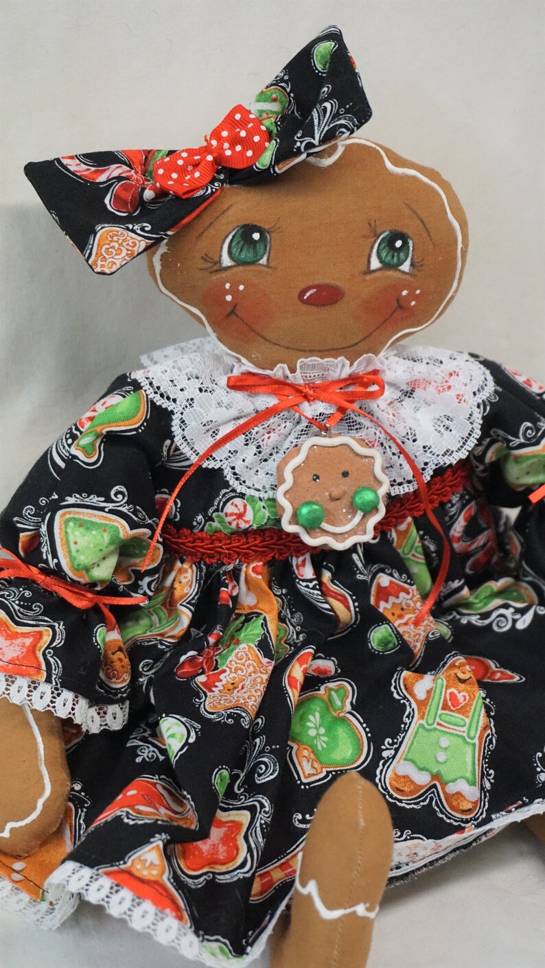 Gingerbread Doll Christmas Gingerbread Rag Doll for | Etsy