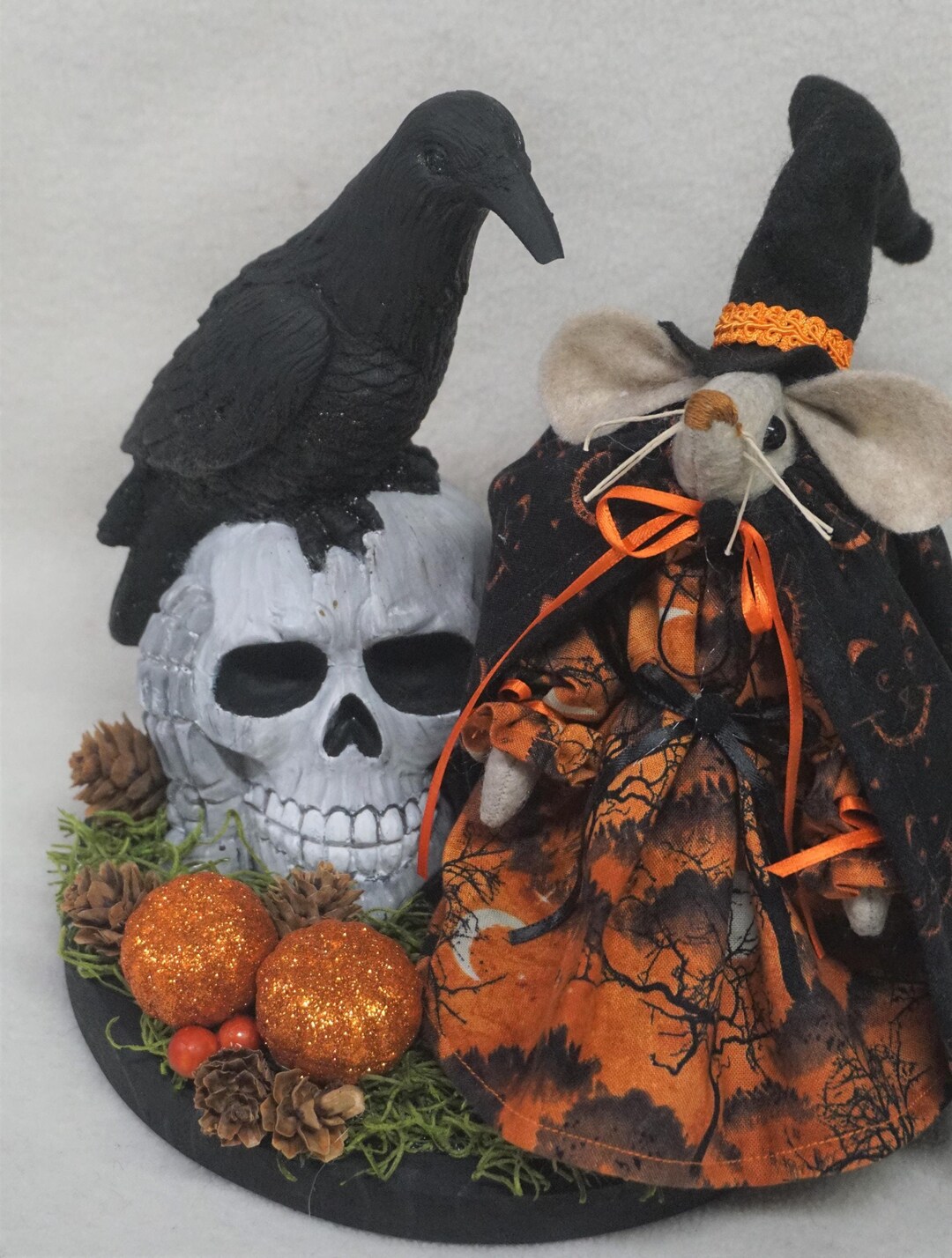 Witch Mouse, Halloween Mice, Gothic Halloween Centerpiece, Skulls ...