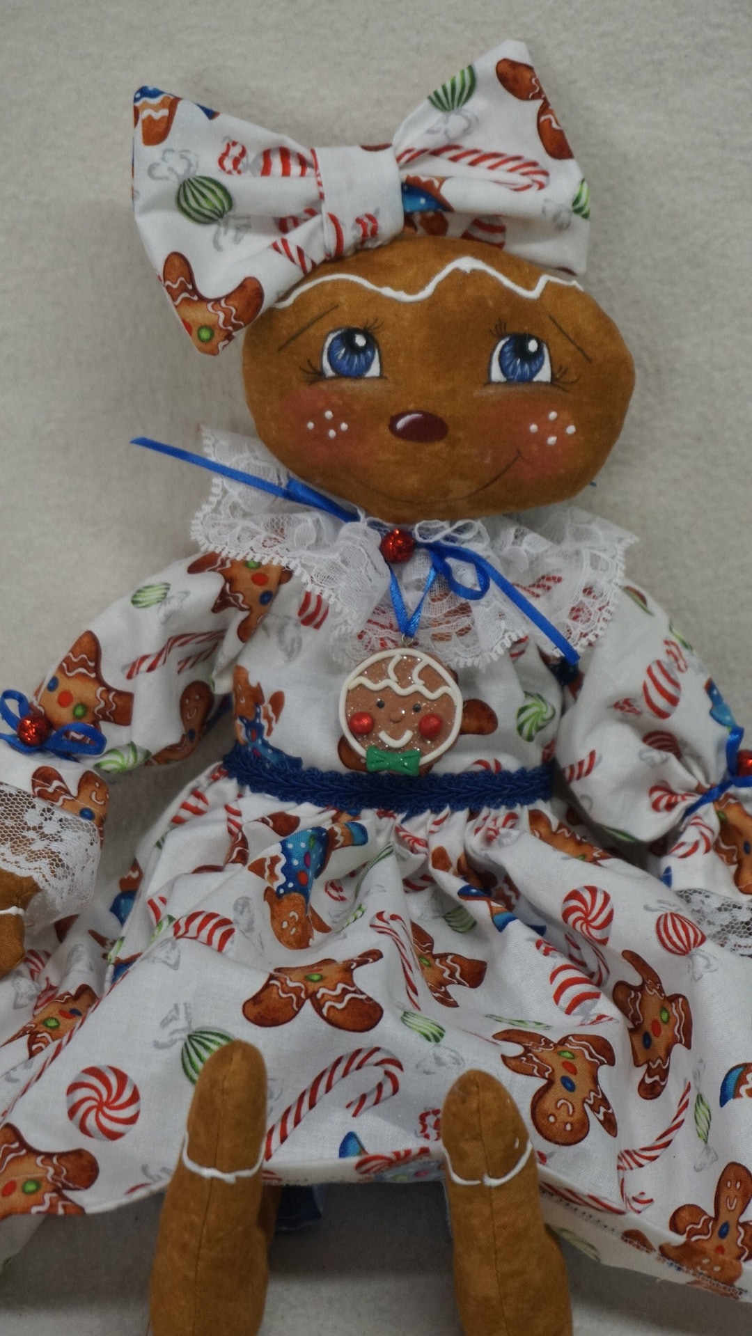 Gingerbread Girl Doll, Handmade Gingerbread Dolls, Seasonal Gingerbread ...