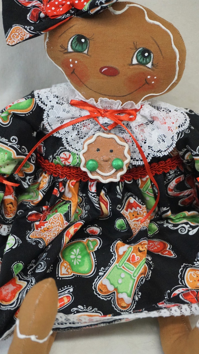 Gingerbread Doll Christmas Gingerbread Rag Doll for | Etsy