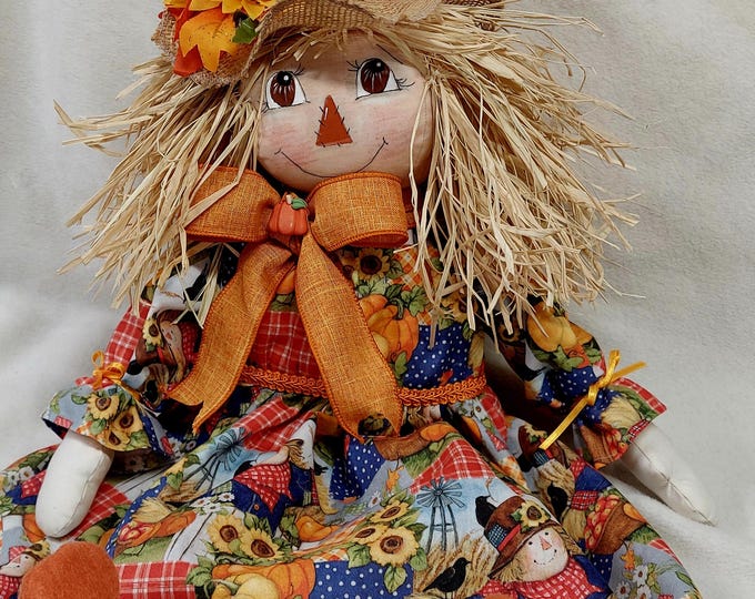 Fall Scarecrow Doll, Scarecrows for Fall, Handmade Fall Scarecrow Doll ...