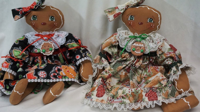 Gingerbread Doll Christmas Gingerbread Rag Doll for | Etsy