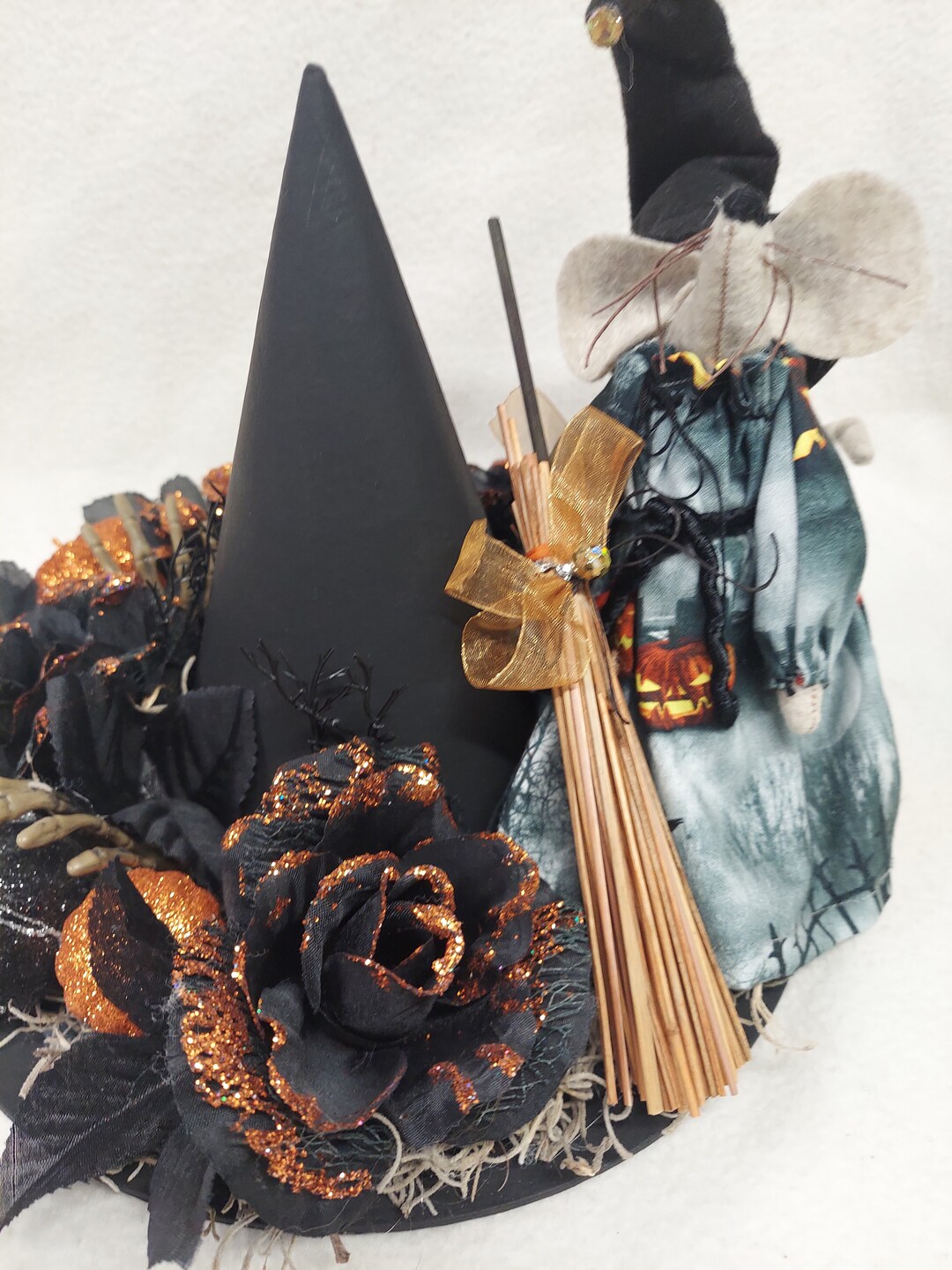 Handmade Halloween Witch Mouse Decoration: Spooky Mice Decor - Etsy