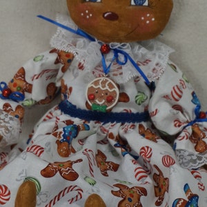 Gingerbread Girl Doll, Handmade Gingerbread Dolls, Seasonal Gingerbread ...