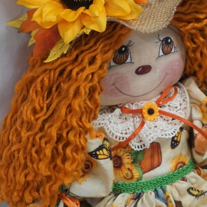 Autumn Rag Doll Handmade Cloth Dolls Fall Sunflower Doll - Etsy