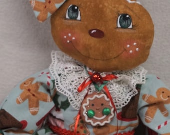 Gingerbread Girl Doll, Handmade Gingerbread Dolls, Seasonal Gingerbread ...