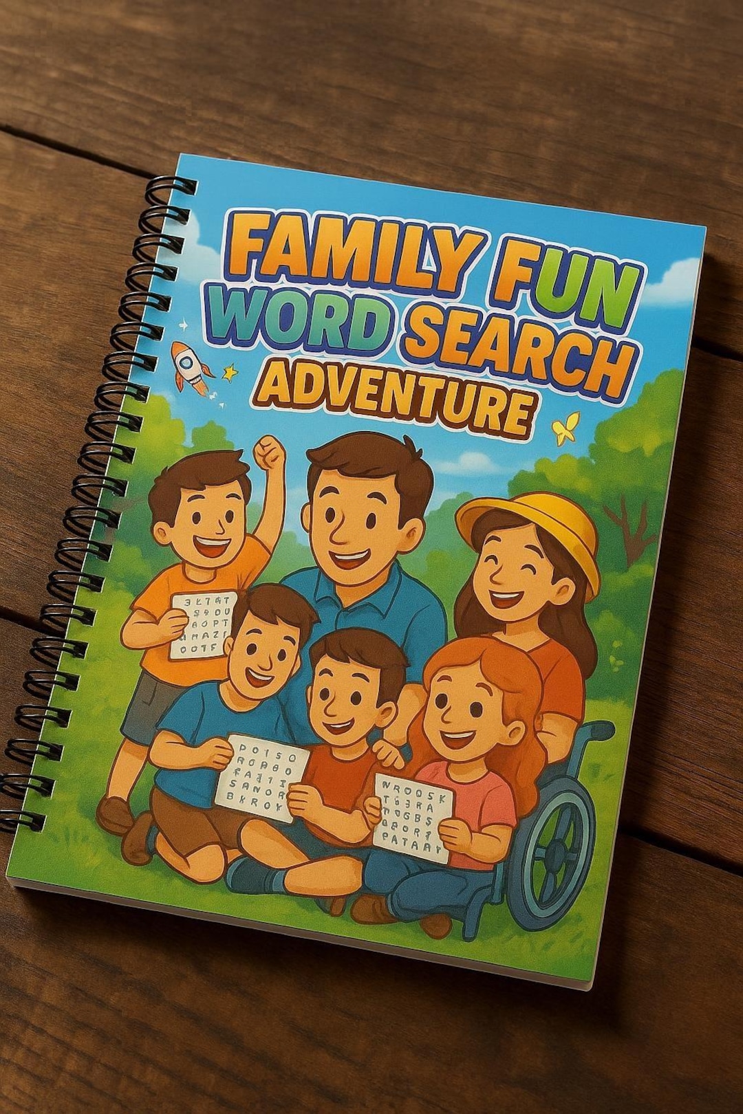 Family Fun Word Search Adventure Book: 8 Illustrated Puzzles With ...