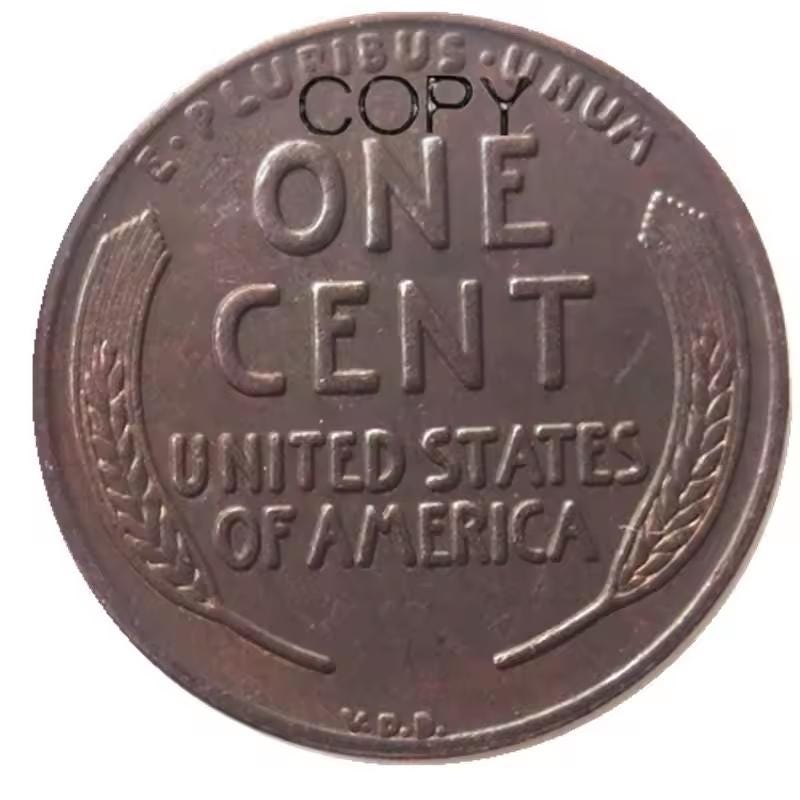 US 1909 Lincoln One Cent Copper Coin – P/S/VDB/SVDB Copy for Decoration ...
