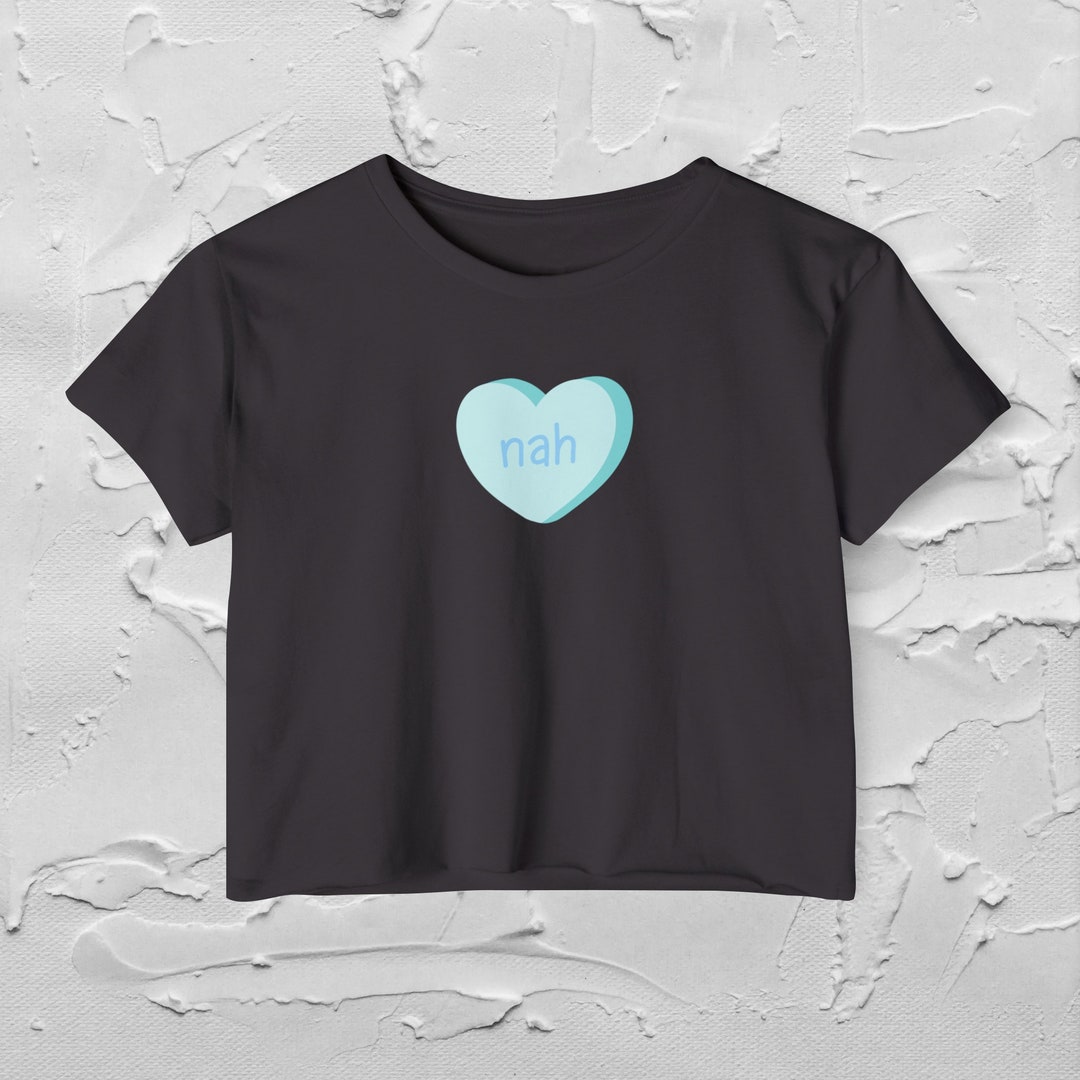 Nah Rude Candy Heart Women's Festival Crop Top - Etsy