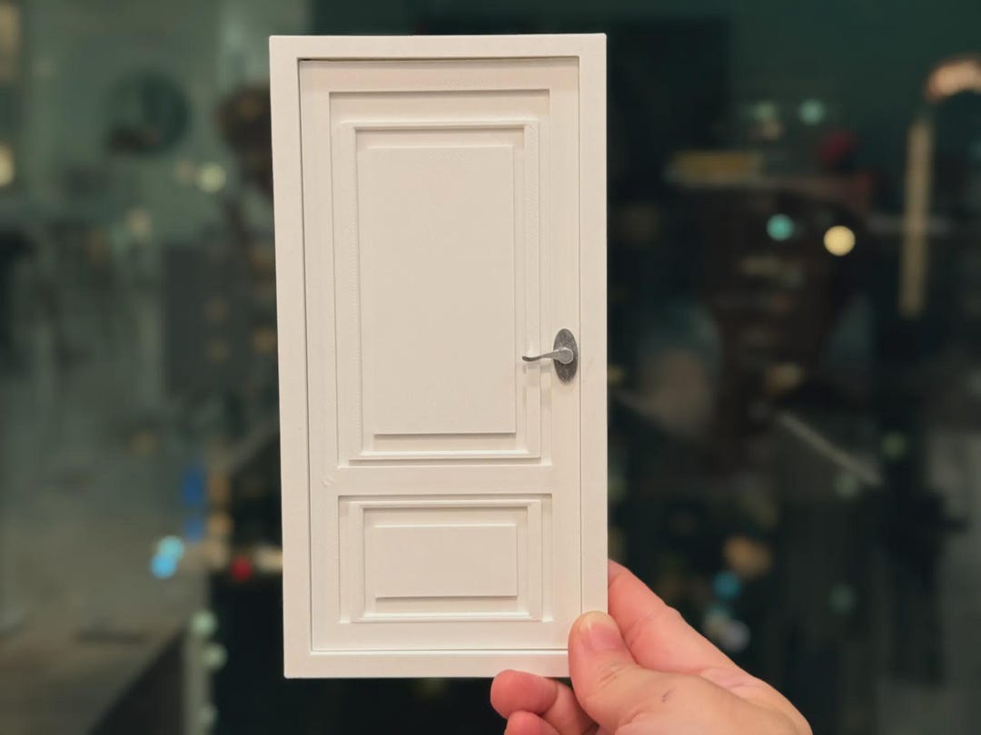 Miniature Functional Door for Diorama or Dollhouse | 1/18 | 1/12 | 1/10 ...