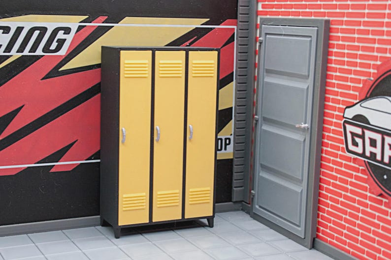 Miniature Locker Cabinet for Diorama or Dollhouse | 1/18 | 1/12 | 1/10 ...