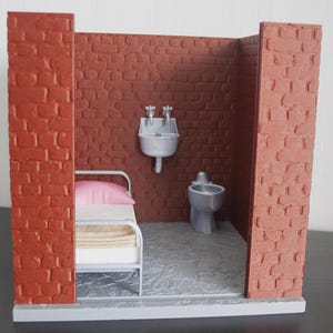 Miniature Jail Cell for Diorama or Dollhouse | 1/18 | 1/12 | 1/10 | 1/9 ...