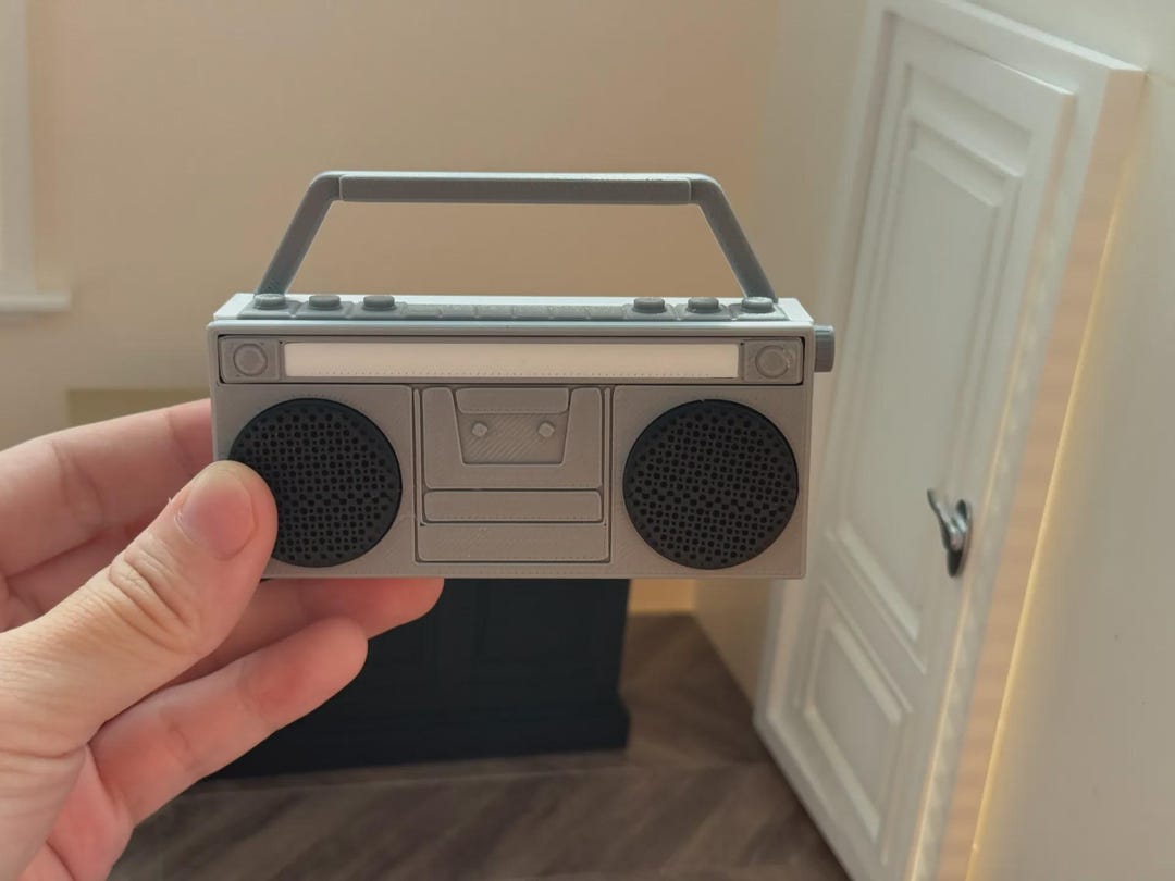 Miniature Retro Boombox for Dollhouse or Diorama | 1/18 | 1/12 | 1/10 ...