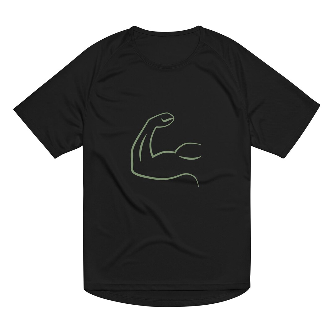 Minimal Muscle Arm T-Shirt – Gym Graphic Tee – Flex Fitness Shirt ...