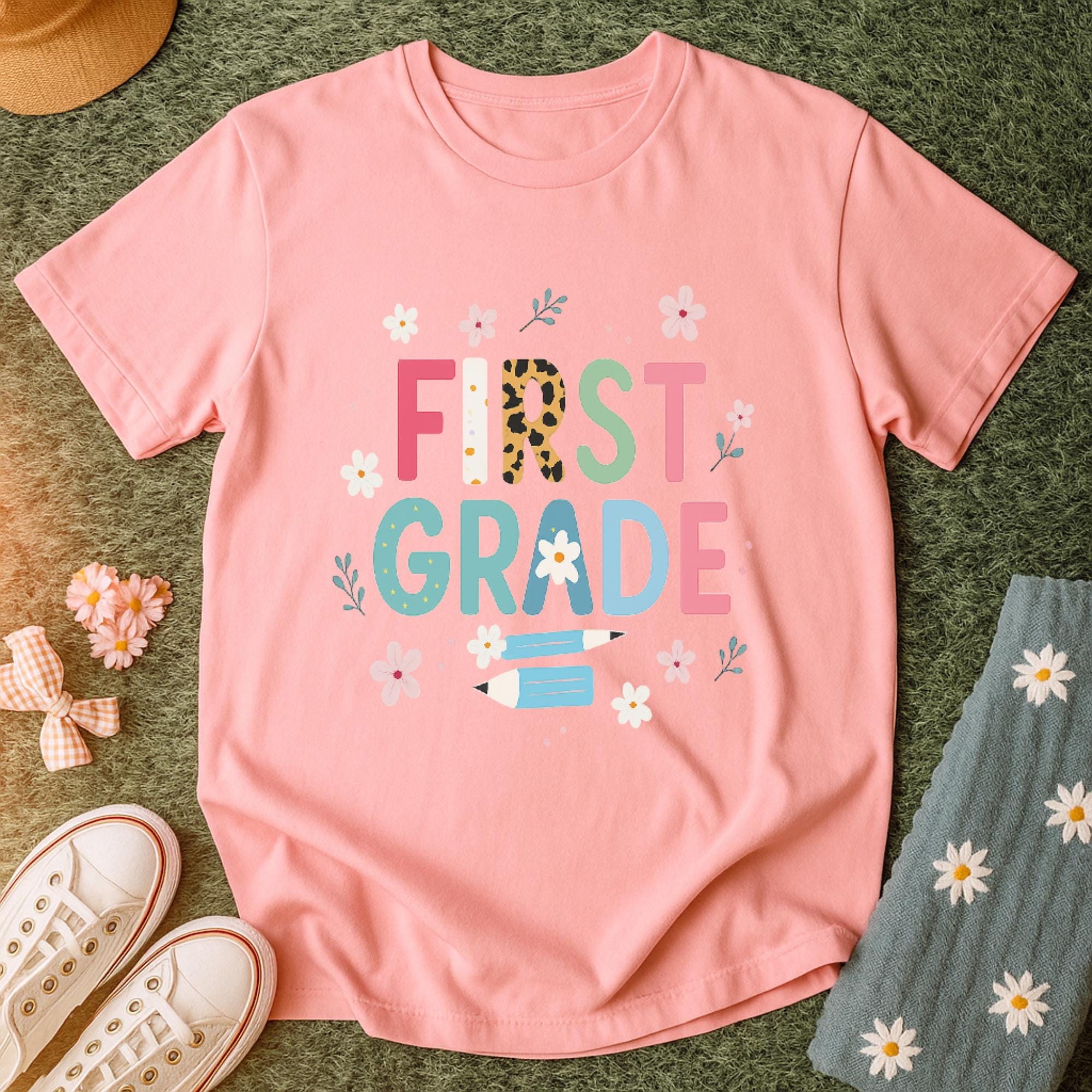 First Grade Png, Preppy Back to School Png, First Day of School Png ...