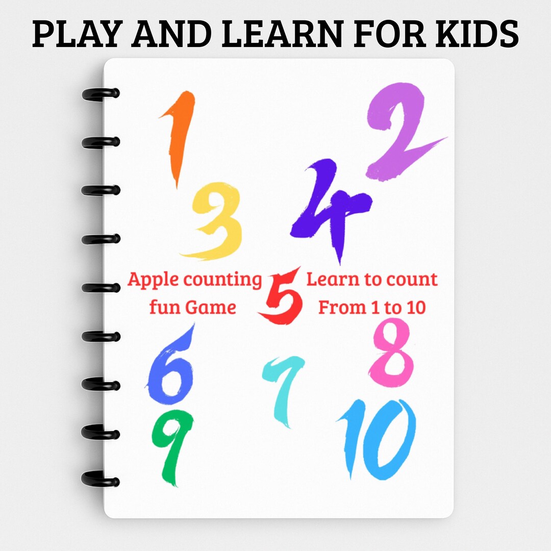 Apple Counting Game | Preschool Math Activity (PDF) - Etsy