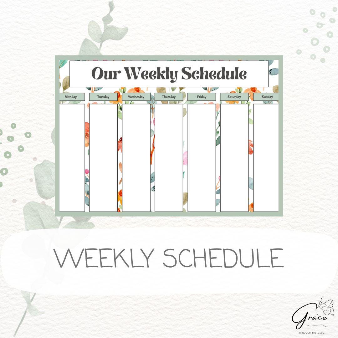 Editable Weekly Visual Schedule | Printable Routine Chart for Kids ...