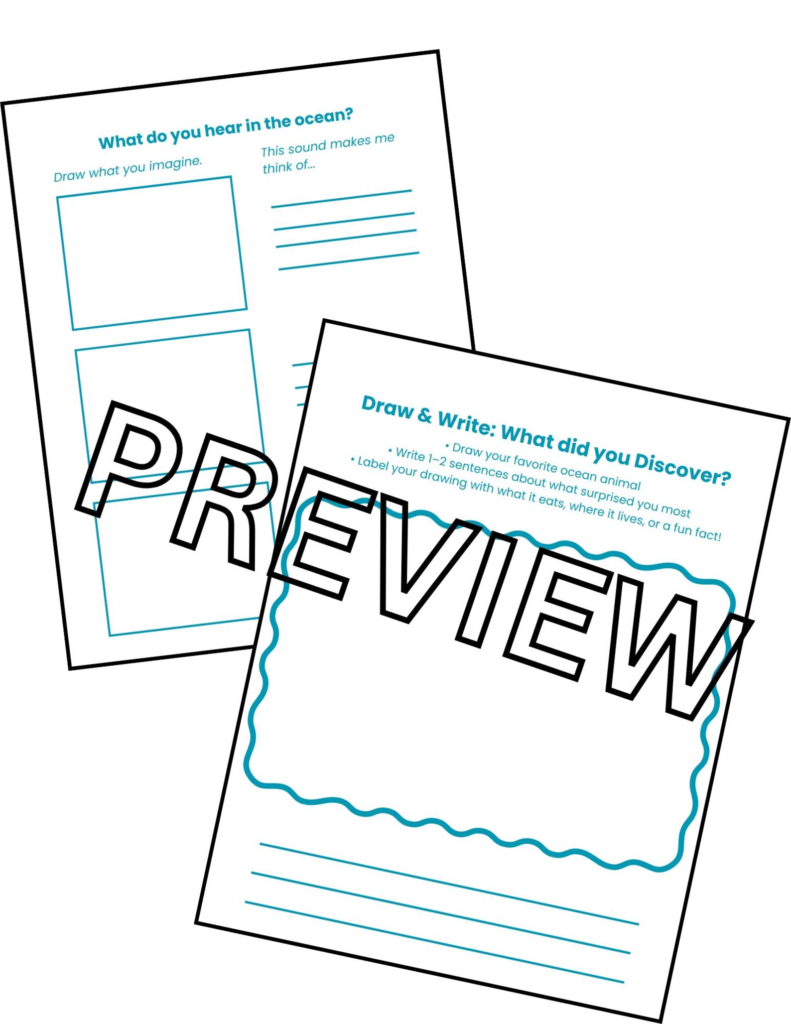 Ocean Discovery Pack | Printable Science + Literacy Activities for Ages ...