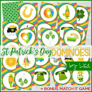 Printable St. Patrick's Day Game, DOMINOES, St. Patty's Day, Class ...