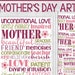 Mother's Day Subway Art Mother's Day Gift | Etsy