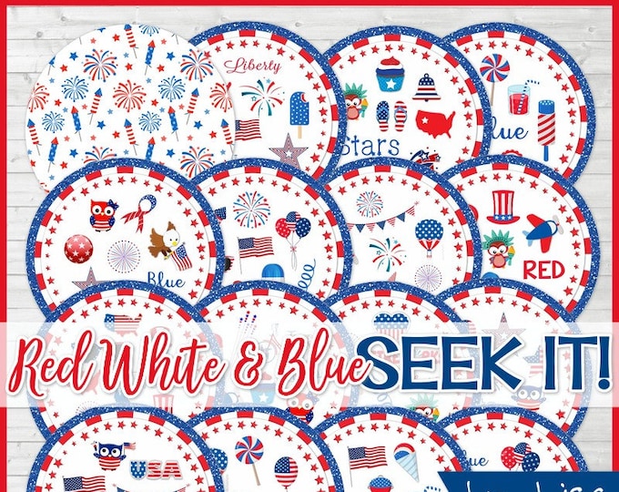 Patriotic SEEK IT Match Game Americana Party Game Patriotic - Etsy