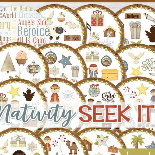 NATIVITY SEEK IT Match Game Christmas Printables Party - Etsy UK