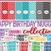 HAPPY BIRTHDAY Nugget Wrapper Collection, Birthday Nugget Wrappers, 12 ...