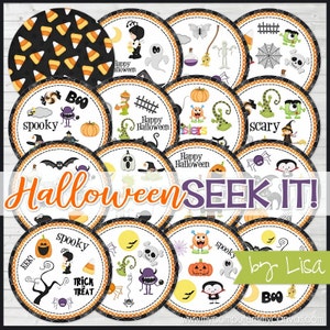 Halloween SEEK IT Match Game Halloween Printables Party - Etsy