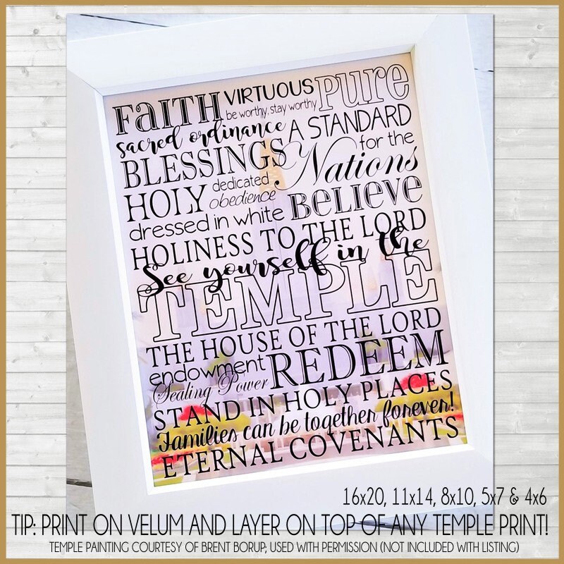 LDS Temple Art LDS Temple Print LDS Temple Subway Art I | Etsy