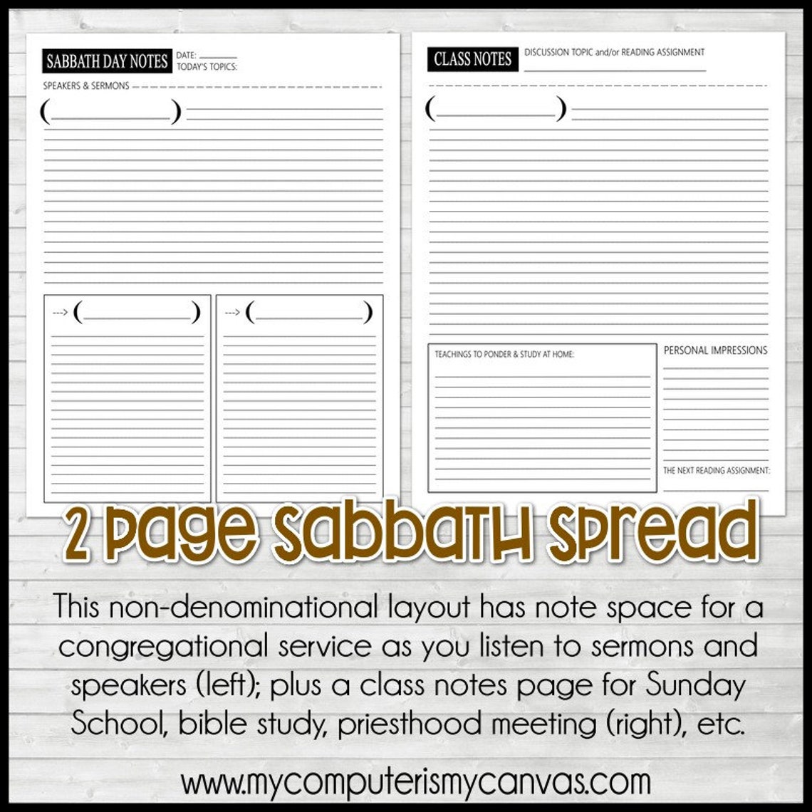 Sabbath Day NOTEBOOK for HIM Sunday Notebook Church & Bible | Etsy